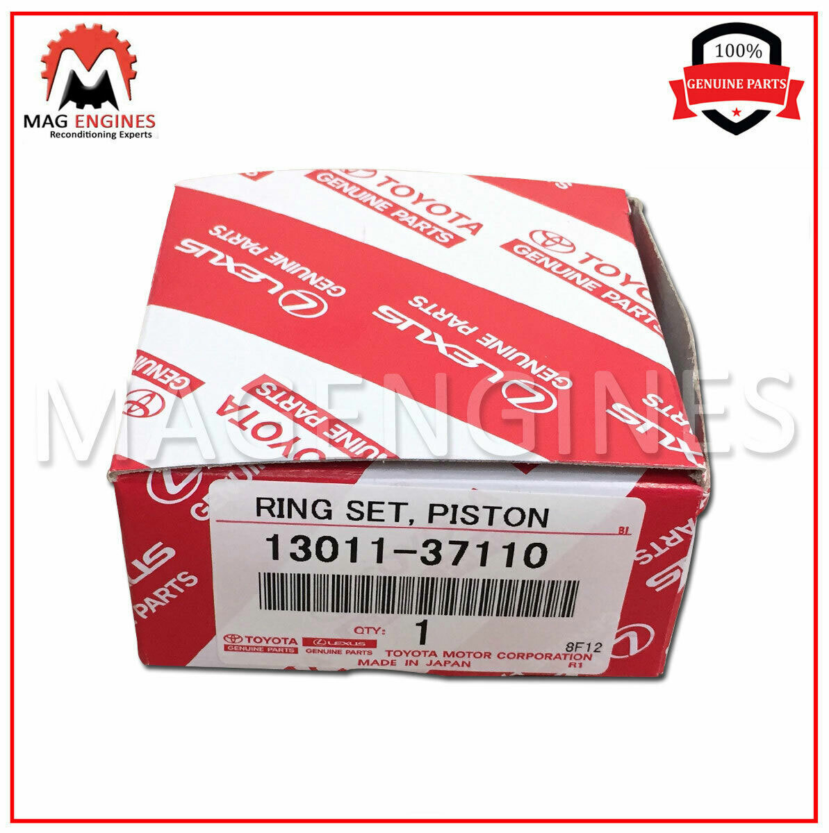 13011-37110 GENUINE OEM PISTON RING SET FOR 2ZRFXE AURIS PRIUS LEXUS ...
