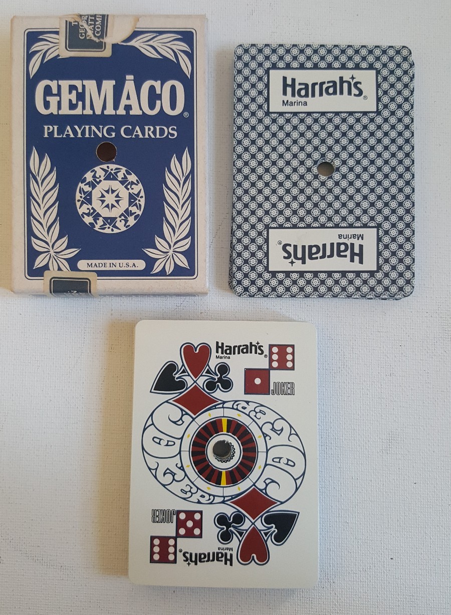 Vintage Harrahs Harrah's Marina Casino Playing Cards Deck Gemaco ...