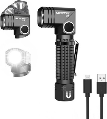 NICRON B74 Adjustable Head Torch 700 Lumens Waterproof Magnetic Base ...