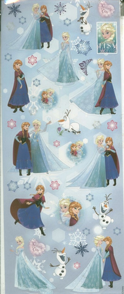 DISNEY FROZEN Elsa Anna Kristoff Olaf Sven Snow Sisters Stickers ...