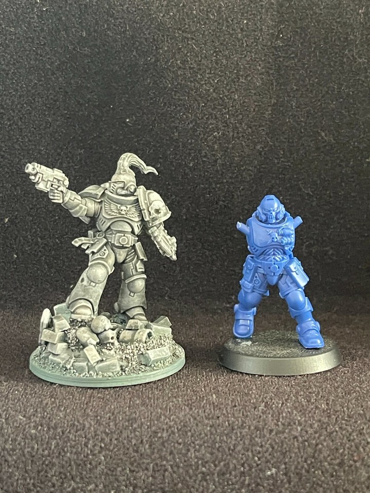 Space Marine True Scale Captain Primaris space wolf conversion 40k bits ...