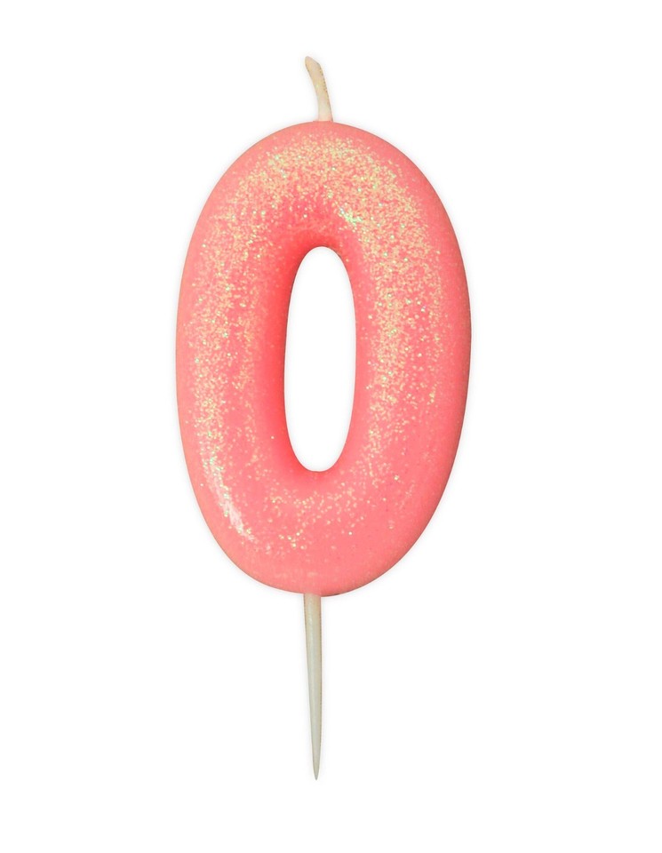 GLITTER CANDLE PINK BIRTHDAY CAKE NUMBER TOPPERS | eBay UK