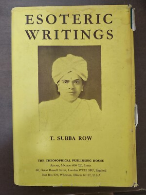 Esoteric Writings by Subba T. Row (Hardcover) 1980 Theosophical ...