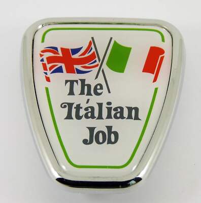 Classic Mini "THE ITALIAN JOB" Bonnet Shield Badge, BMC / Austin part ...