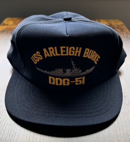 USS ARLEIGH BURKE DDG 51 Hat~Cap-10~Navy~US Made | eBay