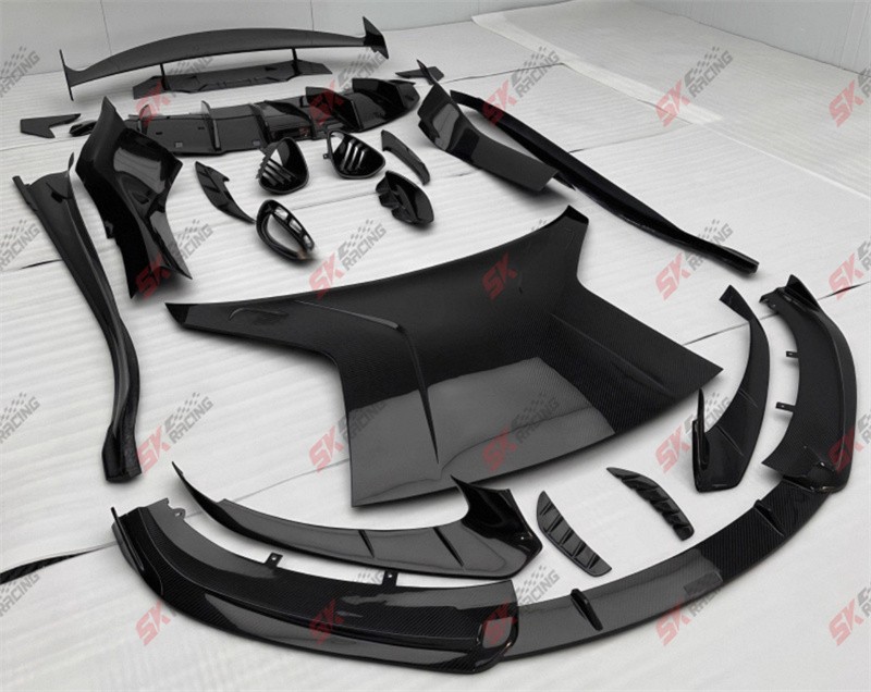 Fits Lotus Emira 23+ Dry Twill Carbon Front Rear Lip Spoiler Wing Hood ...
