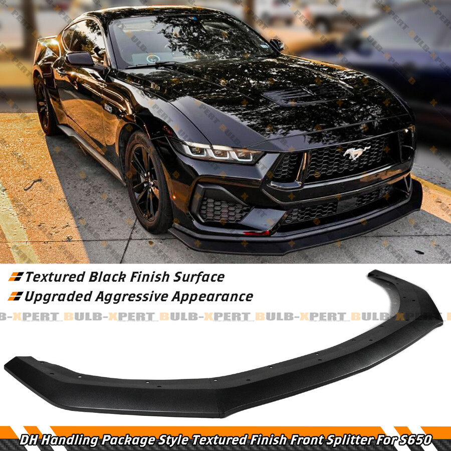 For 24-25 Ford Mustang S650 DH Handling Textured Black Front Bumper Lip ...