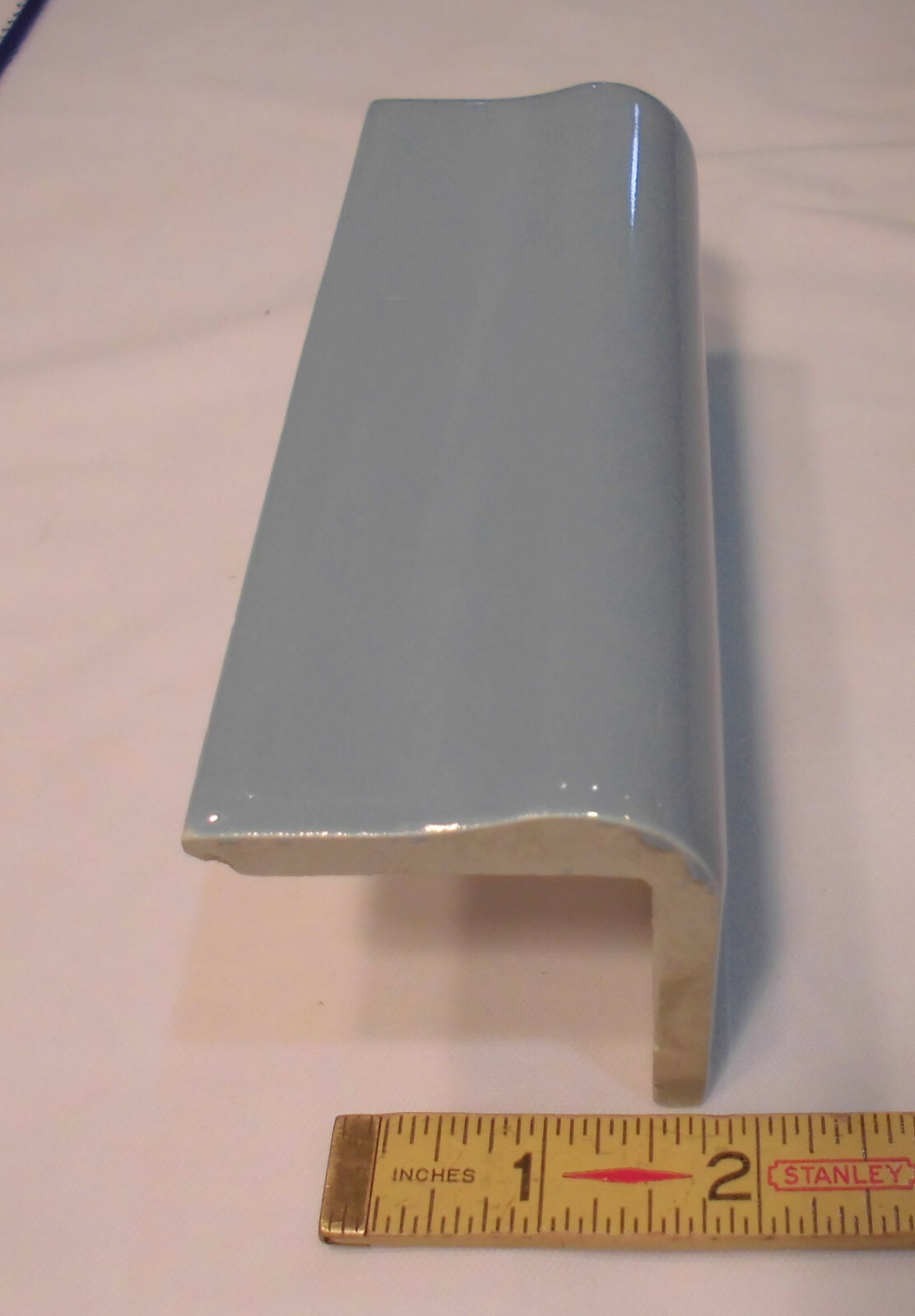 1 pc. *Bright Dark Wedgewood* V Cap Ceramic Trim Tile; Counter Top ...