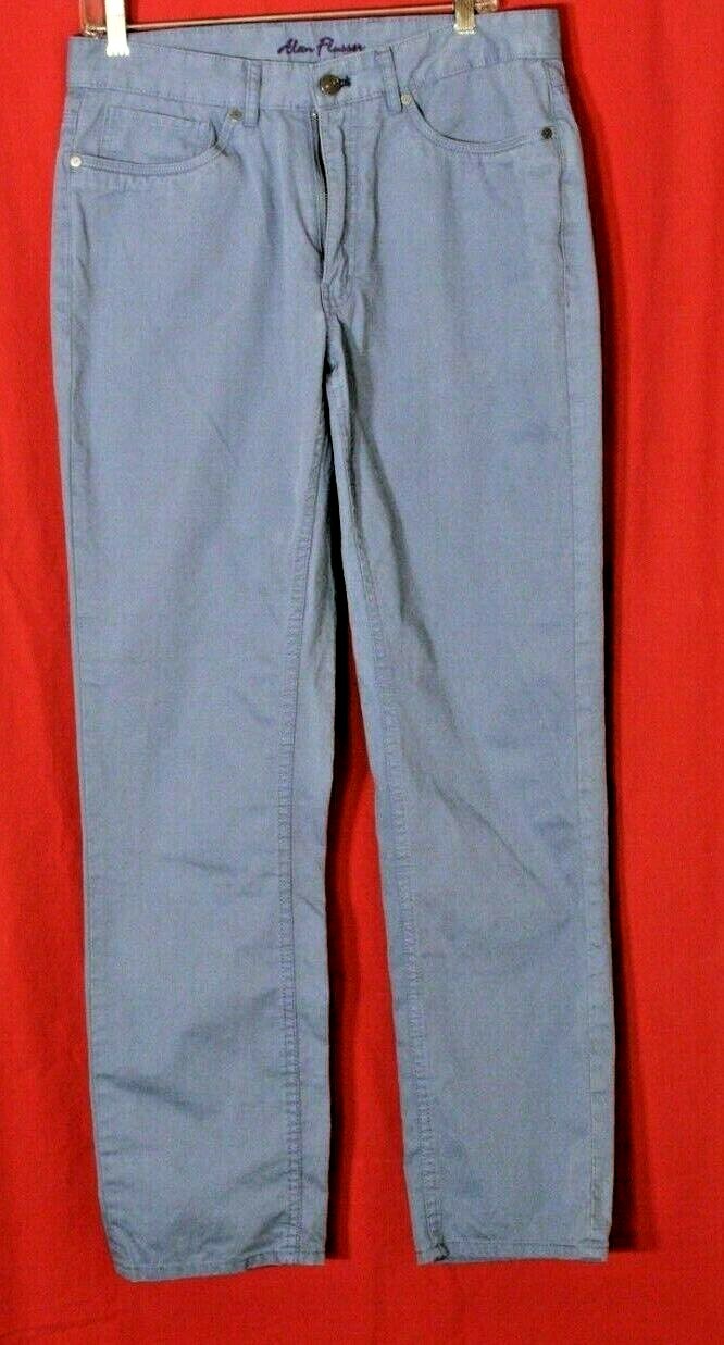 ALAN FLUSSER Men's Straight Leg Casual Jean Pants Color Slate Blue ...