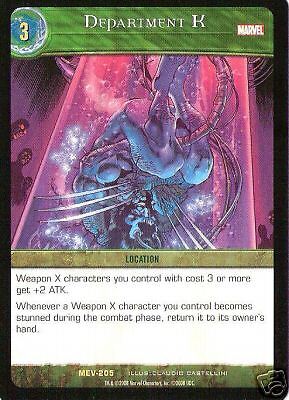 VS System: Department K [Played] Marvel Evolution TCG CCG Classic ...