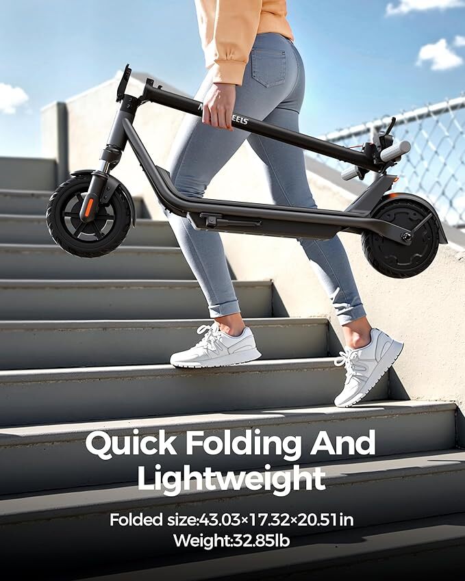 Megawheels Adults Electric Scooter Foldable Scooter App &Double Shock ...