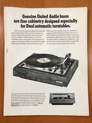 ORIGINAL UNITED AUDIO BASES FOR DUAL TURNTABLE SALES BROCHURE D128 | eBay