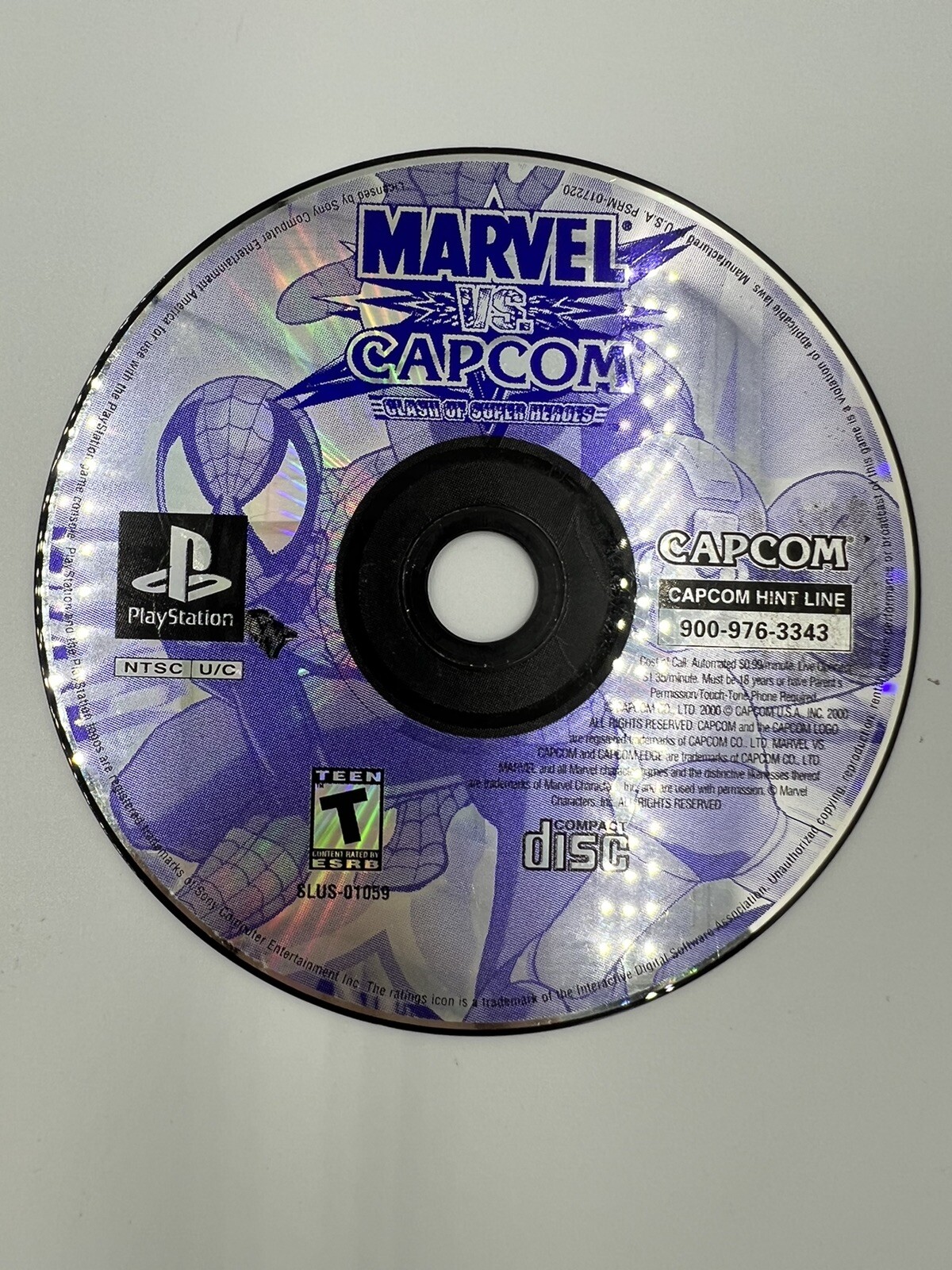 Marvel vs. Capcom: Clash of Super Heroes PS1 DISC ONLY . Tested ...