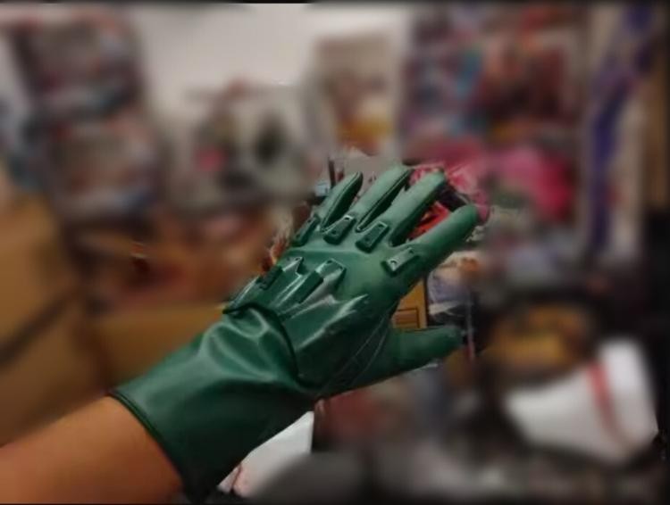 1 Pair Masked Rider 1 Cosplay Prop Green Gloves Kamen Rider Costume ...
