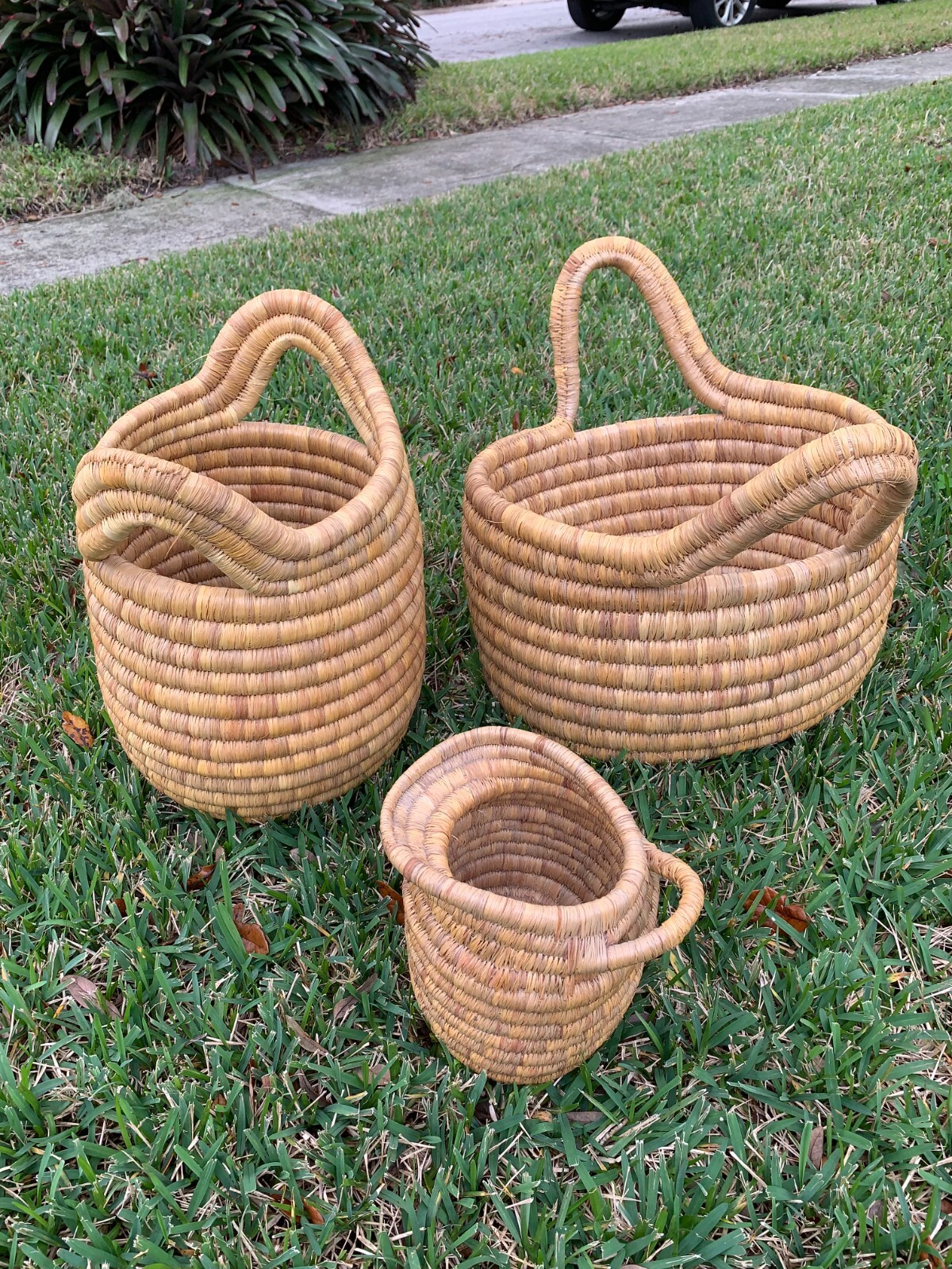 VTG Native Handmade Bahamian Basket Andros Island set of 3 | eBay
