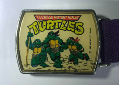 Vintage 1988 TMNT Teenage Mutant Ninja Turtles LEE Belt Buckle childs ...