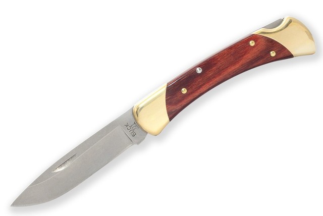 Buck Knives 110 Rosewood Drop Point Folding Hunter Knife 110rwssh for ...