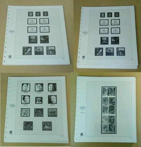 Safe Dual Great Britain Hingeless 14 Ring Stamp Album Pages Leaves ...