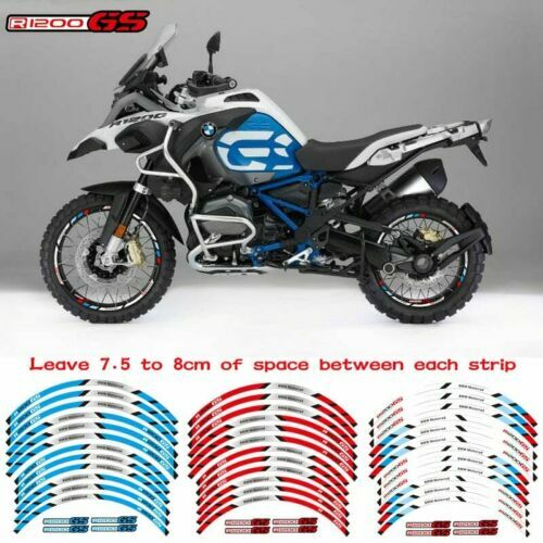 For BMW R1200GS LC/ADVENTURN 04-19 RIM STRIPES STEREO PASTERS WHEEL ...