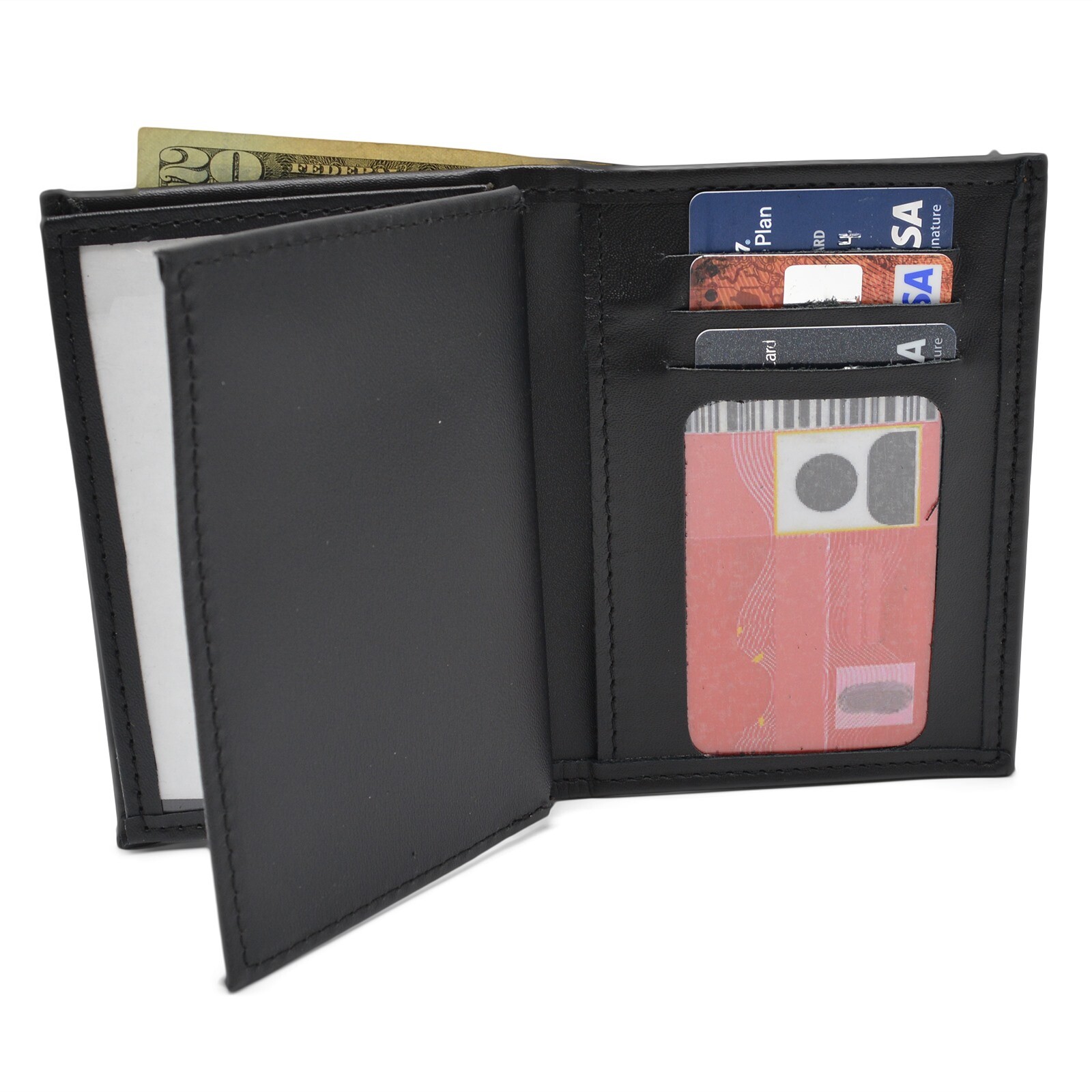 Perfect Fit Federal Reserve Police Badge Wallet Recessed Double ID Mens ...