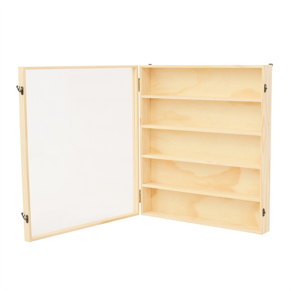 Wall-mounted Model Cars Display Case Wooden Display Cabinet 5-Tier ...