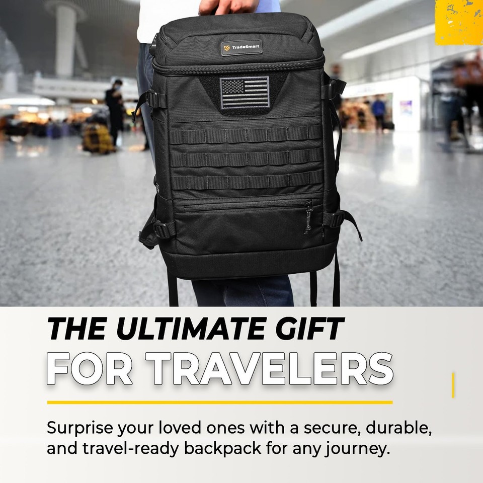 Travel Backpack with Laptop Slot & Padded Back Panel, Carry On Bag with ...