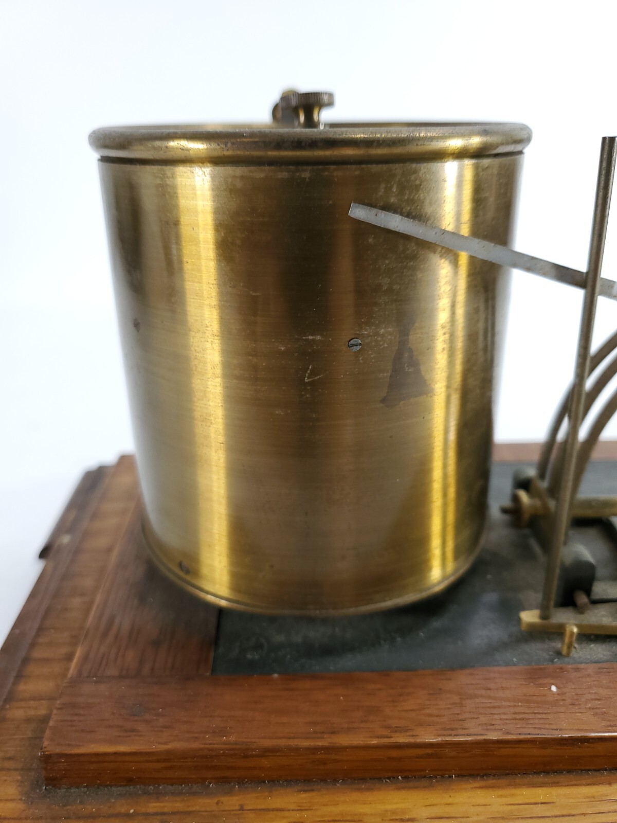 Antique THERMOGRAPH for Measuring Temperature Brass with Oak Base | eBay