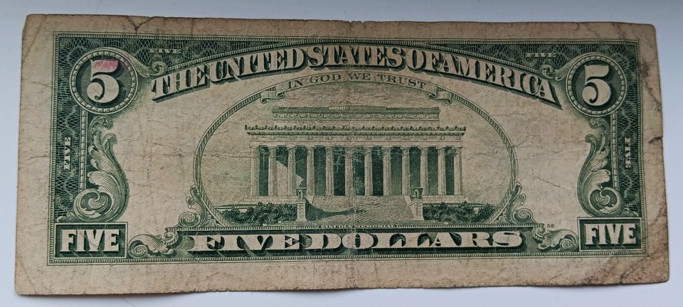 1995- 5 dollar F series US paper bill | eBay
