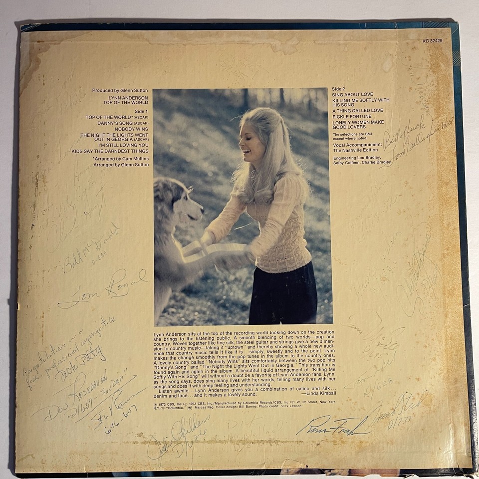 Lynn Anderson ‎– Top Of The World Vinyl, LP 1973 Columbia ‎– KC 32429 ...