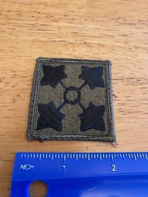 US Army 4th Infantry Division Patch Subdued INV5606 | eBay