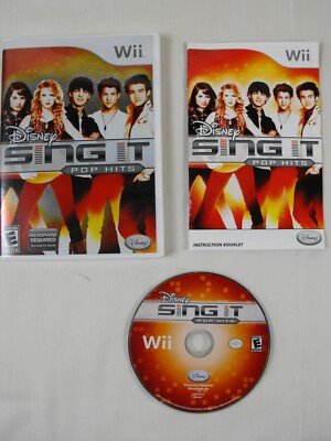 Disney Sing It: Pop Hits (Nintendo Wii, 2009) with Disk, Booklet & Case ...