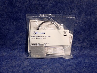 NEW Extron USBC-HDF/0.5-6" 26-720-01 USB-C Male to HDMI Female (BN70 ...