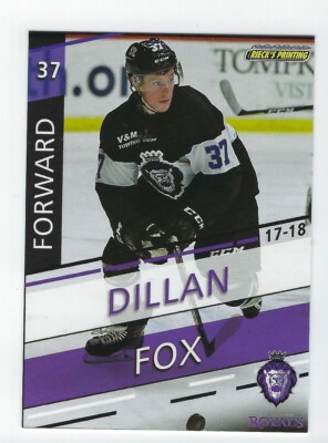 2017-18 Reading Royals (ECHL) Dillan Fox (Maine Mariners) | eBay