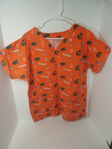 Florida Gators Pocket Orange Scrub Top Unisex Medium | eBay
