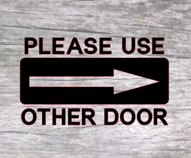 Please Use Other Door Sign Printable Emergency Exit Only Please Use