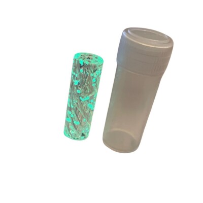 Glass Twisted Filter Tip | Clear Glass with Glow in the Dark Particles ...