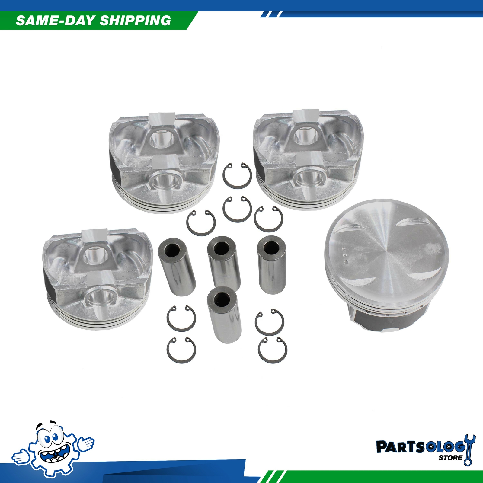 DNJ P720D Standard size Complete Piston Set For 06-11 Subaru 2.5L SOHC ...