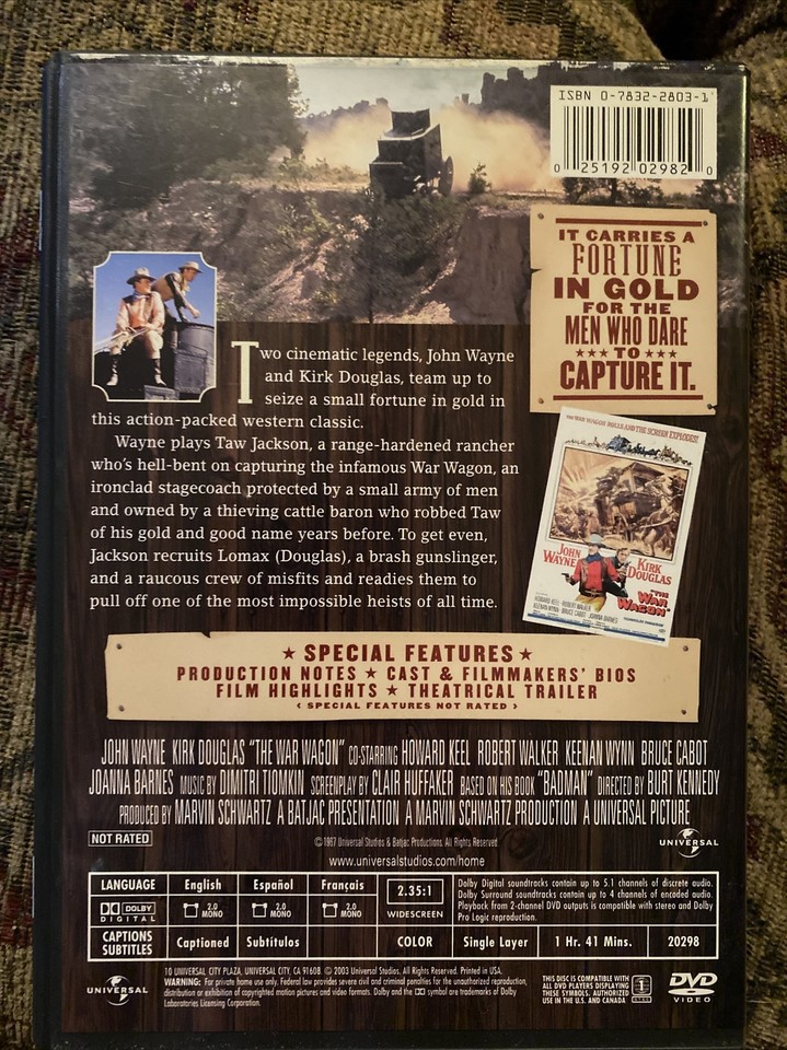 The War Wagon DVD Universal Western Collection Wayne, Douglas | eBay