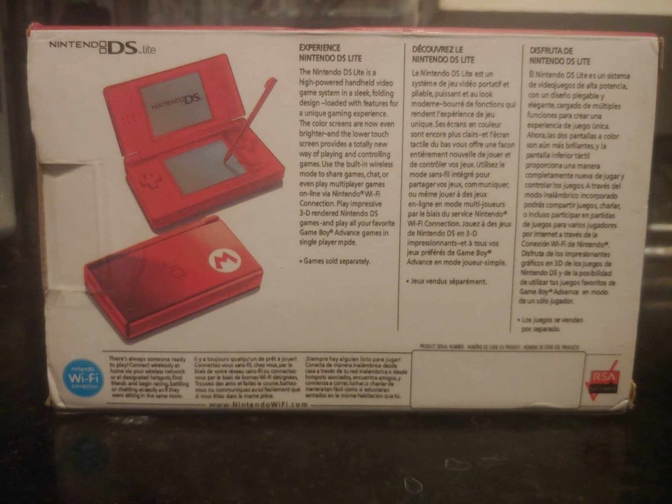 NINTENDO DS Lite MARIO Special Limited Edition Red Console 2007 ...