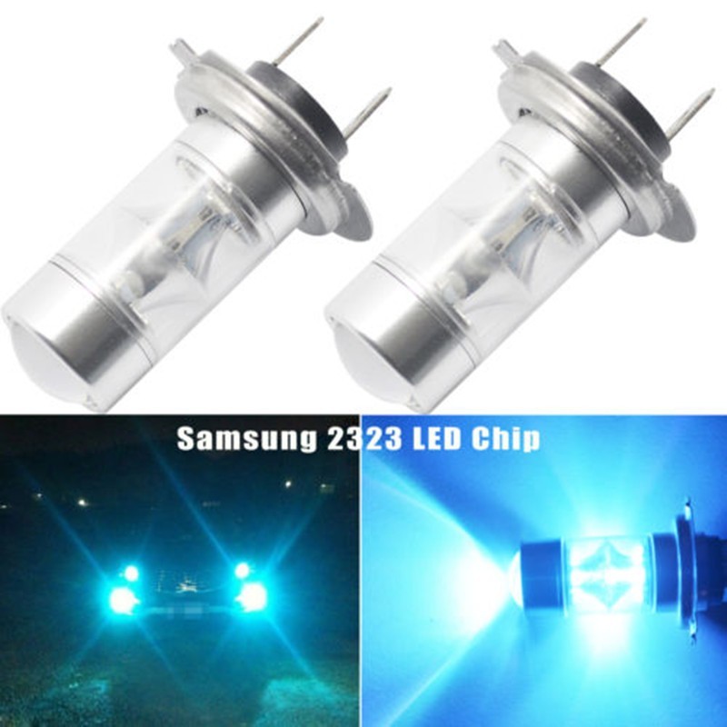2 PC H7 60W LED Amber /White /Ice blue /Blue Projector Fog Driving ...
