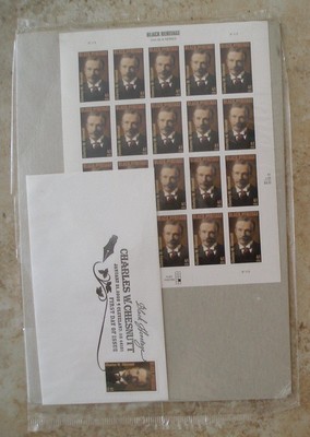 STAMPS FULL SHEET & FDC 41 cent # 4222 Charles W Chestnutt 2007 MINT | eBay