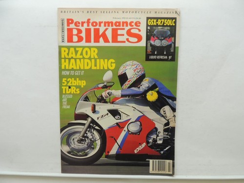 Feb 1992 Performance Bikes Magazine Honda Harley Honda Yamaha Suzuki ...