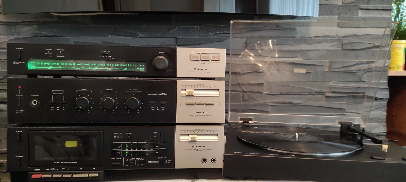 Vintage 1980's Pioneer Hi-Fi Separates Stack Cassette Amplifier Tuner ...