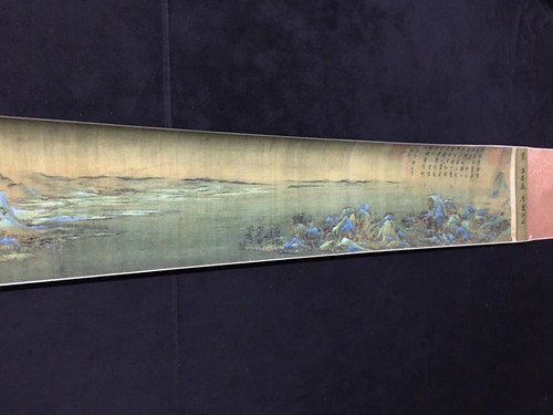 Old Long Painting Scroll A Thousand Li of Rivers and Mountains 千里江山图 ...
