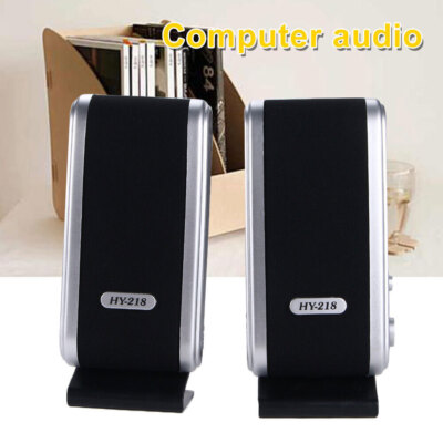 PC Computer Speakers 2.0 Stereo USB 3.5 mm Jack Desktop Laptop Clear ...