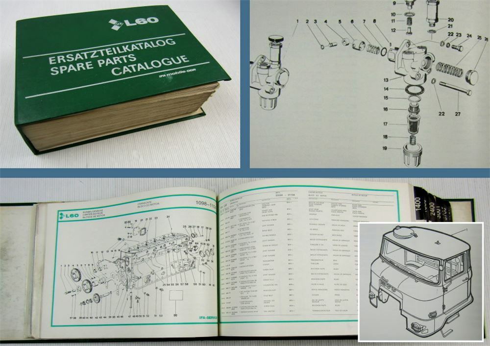 IFA L60 LKW Ersatzteilkatalog Ersatzteilliste Parts List pieces de ...