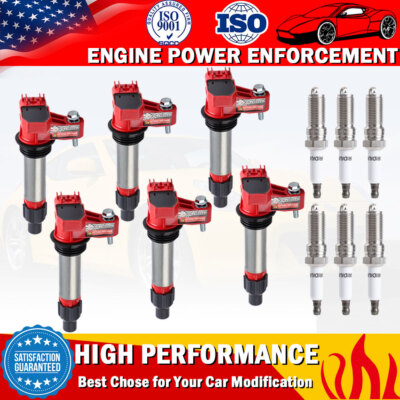 6 Pack UF569 Ignition Coil & Iridium Spark Plug 41-109 For Chevrolet ...