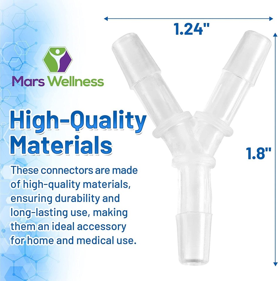 Oxygen Tubing Connectors Y Splitter - Oxygen Therapy, Cannula Connector ...