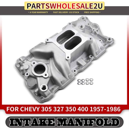 Dual Plane High Rise Intake Manifold for Chevy 305 327 350 400 57-86 ...