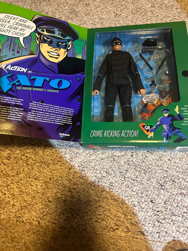 1998 Playing Mantis Captain Action Green Hornet / Kato Doll Figure 12 ...